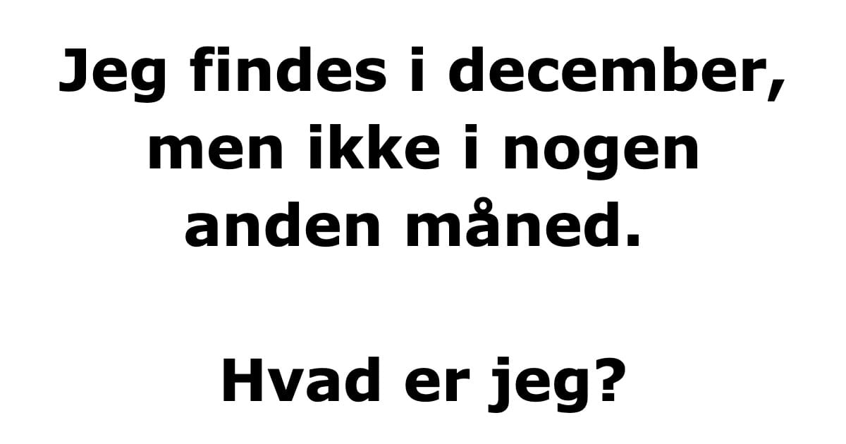 Svær vinter-gåde: Kan du finde frem til det rigtige svar?
